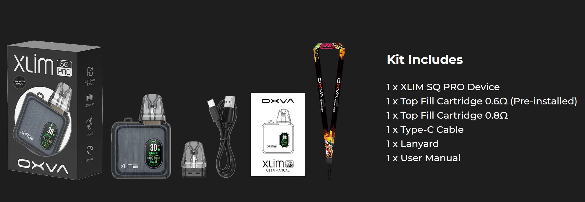 OXVA Xlim SQ Pro Pod Kit 1200 mAh Mauve White 1 ks | Elektronická ...
